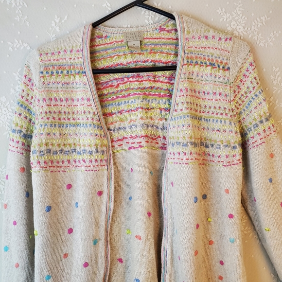 Sigrid Olsen | Sweaters | Sigrid Olsen Cottage Core Knit Stitch Sweater ...